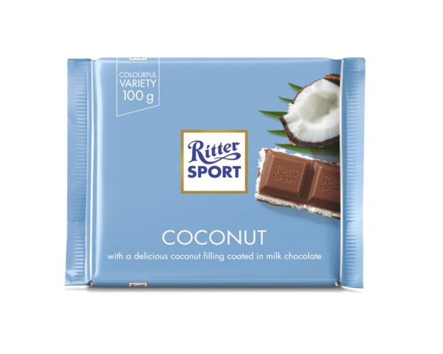Ritter Sport Milk Chocolate Coconut Wafer 100Gm – HSquare Healthy ...