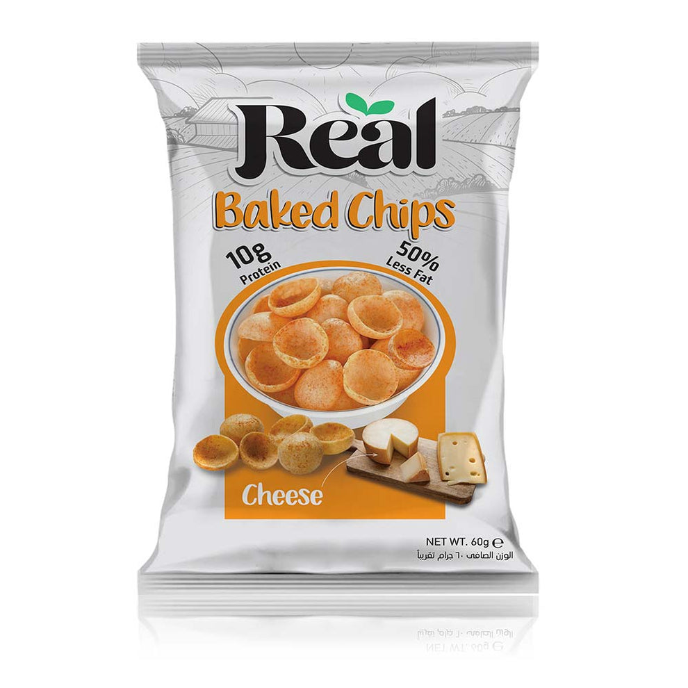 Real Cheese 11G Protein Baked Low Fat Chips 60Gm – HSquare Healthy ...