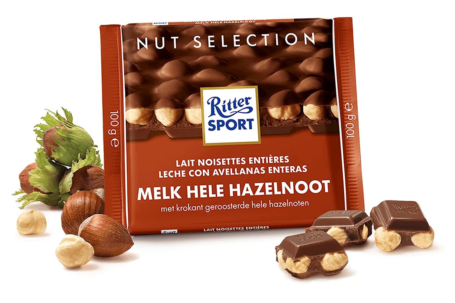 Ritter Sport Whole Hazelnut Chocolate 100Gm – HSquare Healthy Supermarket