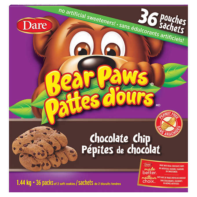 Dare Bear Paws Chocolate Chip Cookies 40Gm – HSquare Healthy Supermarket